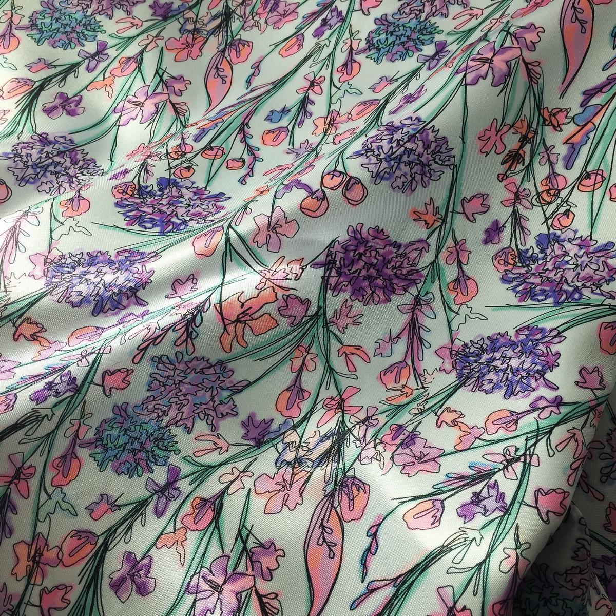 Satin Fabric Printing